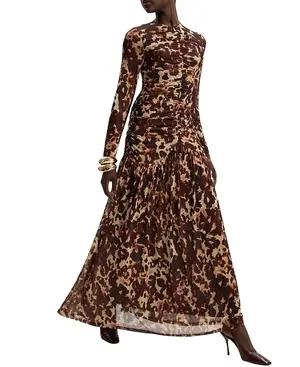 Karen Millen Sculpted Ruched Maxi Dress