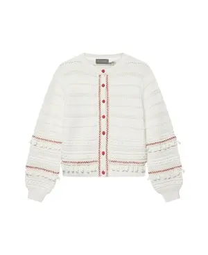 Mint Velvet Cotton Blend Tassel Cardigan