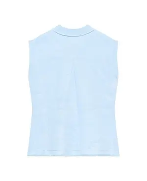 Mint Velvet Linen Sleeveless Shirt - Blue