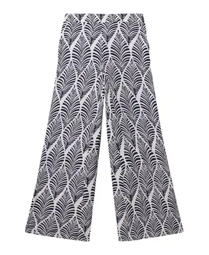 Mint Velvet Leaf Print Wide Leg Trousers