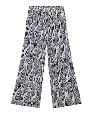 Mint Velvet Leaf Print Wide Leg Trousers