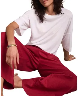 Mint Velvet Linen Blend Boxy T-shirt