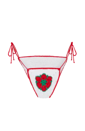 BRUNNA.CO The Poppy Crochet Bikini Bottom - Red