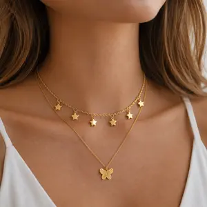DONATELLO GIAN Flashed Star Choker Necklace