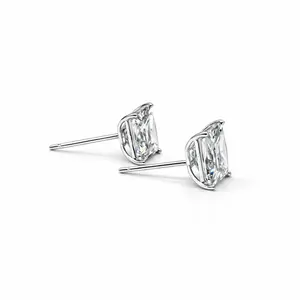 DONATELLO GIAN Sterling Crystal Square Stud Earrings - Silver