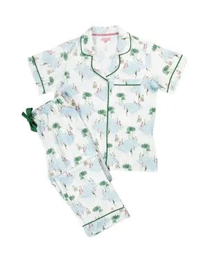 KATIE KIME Palm Courts Pajama Pants Set