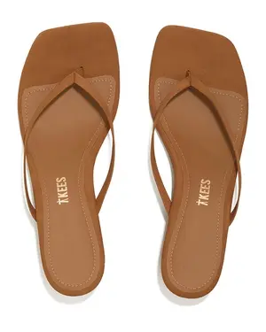 Tkees Julia Thong Sandals - Camel Suede