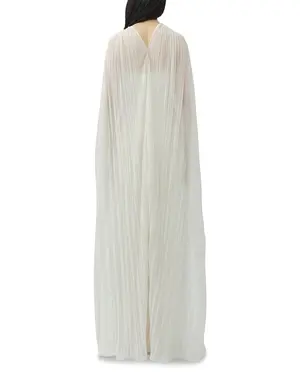 Simkhai Crinkle Jersey Bustier Gown With Cape