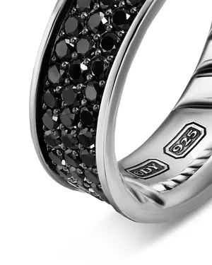 David Yurman Streamline Band Ring With Black Diamonds