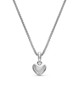 David Yurman Petite Puffy Cable Heart Necklace