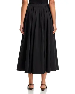 Cinq À Sept Doran Pleated Midi Skirt - Black