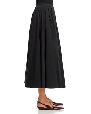 Cinq À Sept Doran Pleated Midi Skirt - Black