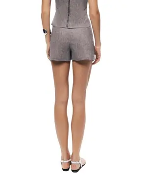 NOCTURNE Button Detailed Linen Blend Skort