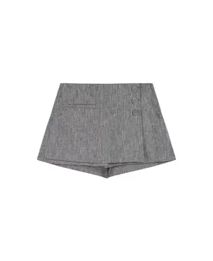 NOCTURNE Button Detailed Linen Blend Skort