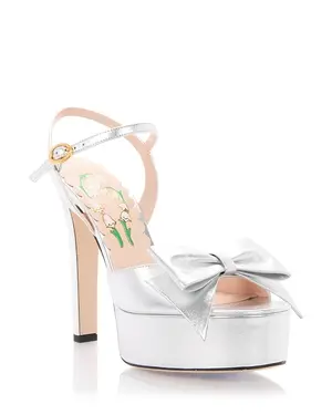 Women's Silver Platform Shoes