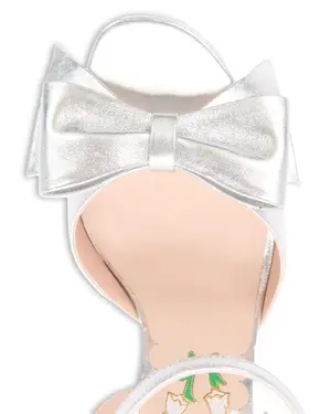Valentino Garavani Platform Bow Sandals - Silver