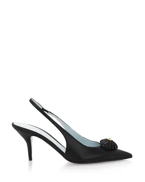 Valentino Garavani Pointed Slingback Pumps - Black
