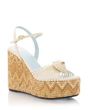 Valentino Garavani Espadrille Wedge Sandals - Butter
