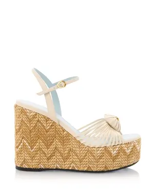Valentino Garavani Espadrille Wedge Sandals - Butter