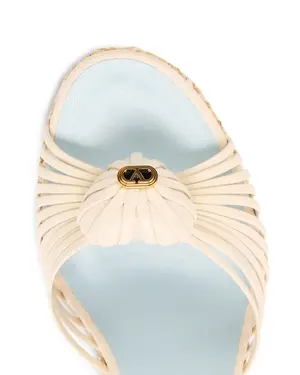 Valentino Garavani Espadrille Wedge Sandals - Butter