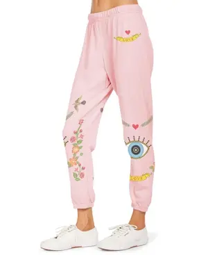 Lauren Moshi Alana X Floral Eye Love Joggers