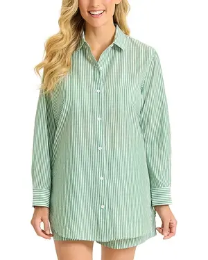 Tommy Bahama Suntan Til Sunset Cover Up Shirt - Four Leaf Clover