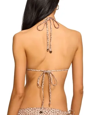 Ramy Brook Leopard Nikoleta Bikini Top - Light Leopard