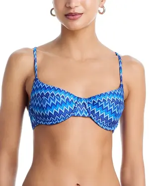 Ramy Brook Wave Mona Bikini Top - Ocean Wave