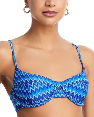 Ramy Brook Wave Mona Bikini Top - Ocean Wave