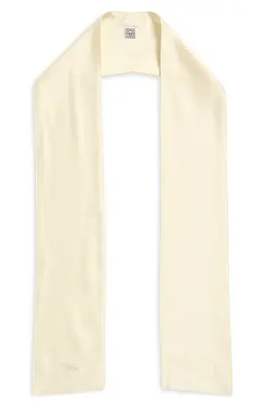 TOTEME Satin Tuxedo Scarf - Macadamia