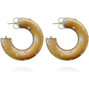 SAULE LABEL Alba Jet Hoop Earrings - Ray