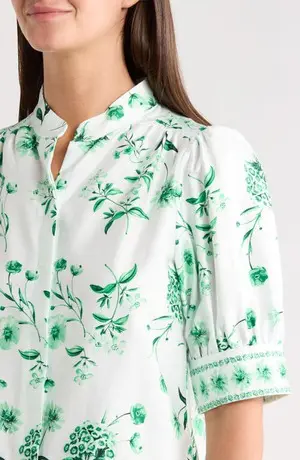 CECE DUPRAZ Floral Button-up Blouse