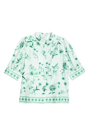 CECE DUPRAZ Floral Button-up Blouse