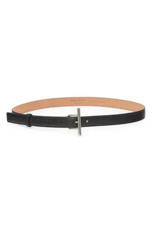 Alexander McQueen Sling Leather Belt - Black/silver