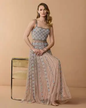 MAC DUGGAL COLLECTION Sleeveless Embellished A-line Gown