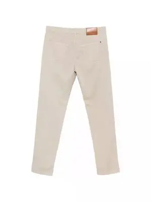 Canali Logo Patch Trousers - Neutrals