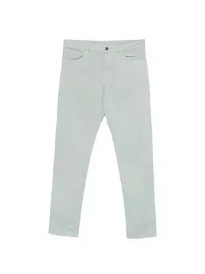 Canali Logo-patch Trousers - Green