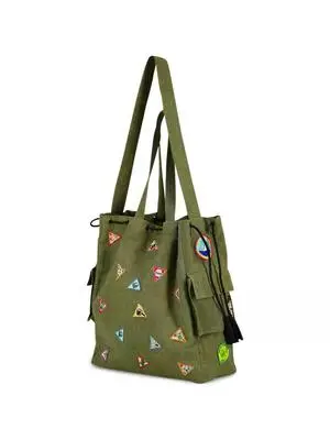 BAZISZT Patch-embellished Tote Bag