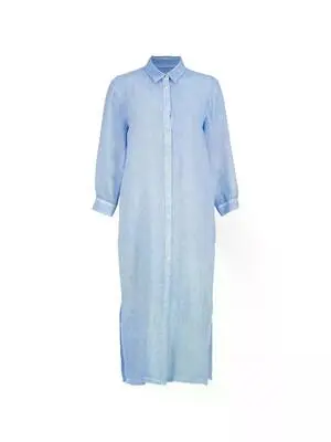 120% Lino Draped Day Dresses