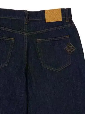 Casablanca Logo-embroidered Baggy Fit Jeans - Blue