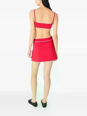 MARINE SERRE Organic Cotton Skirt - Red