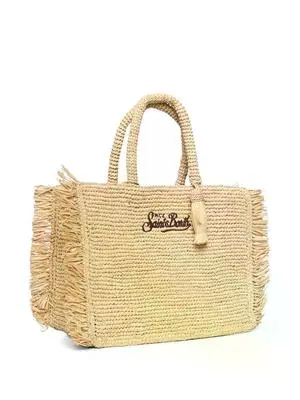 MC2 SAINT BARTH Fringed Tote Bag - Neutrals