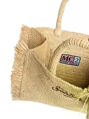 MC2 SAINT BARTH Fringed Tote Bag - Neutrals