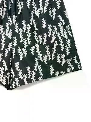 Zegna Printed Swim Shorts - Green
