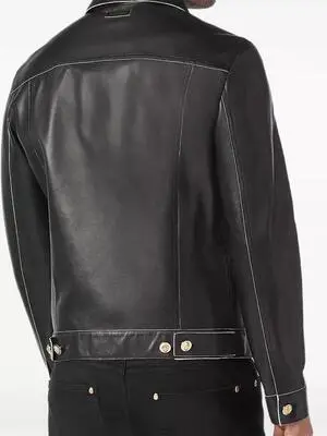 BILLIONAIRE Leather Jacket - Black