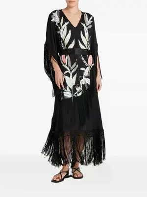 TEMPERLEY LONDON Madeline Fringed Midi Dress