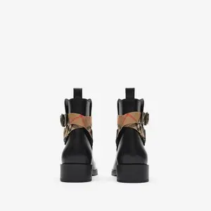 Burberry Leather Huntley Ankle Boots