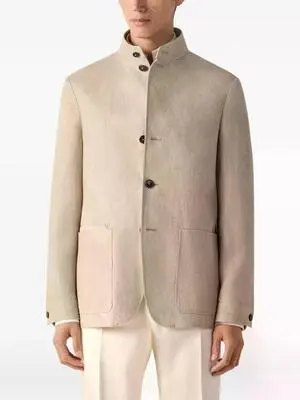 Zegna Il Conte Oasi Linen Jacket - Neutrals