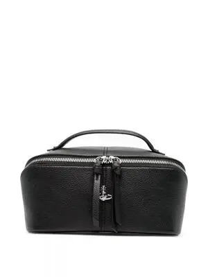 VIVIENNE WESTWOOD Orb Leather Makeup Bag - Black