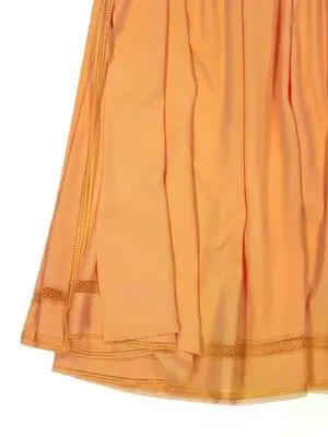 Rabanne Pleated Skirt With Bow Detail - Orange